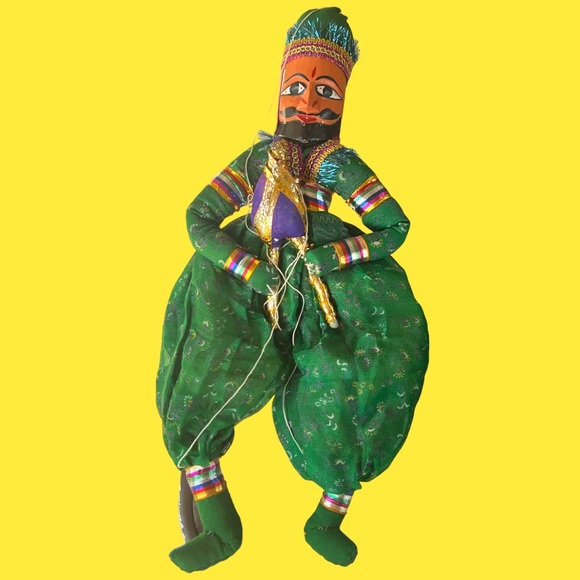Handmade | Toys | Kathputli Of Rajasthan Marionettes Puppets Pungi Nath ...